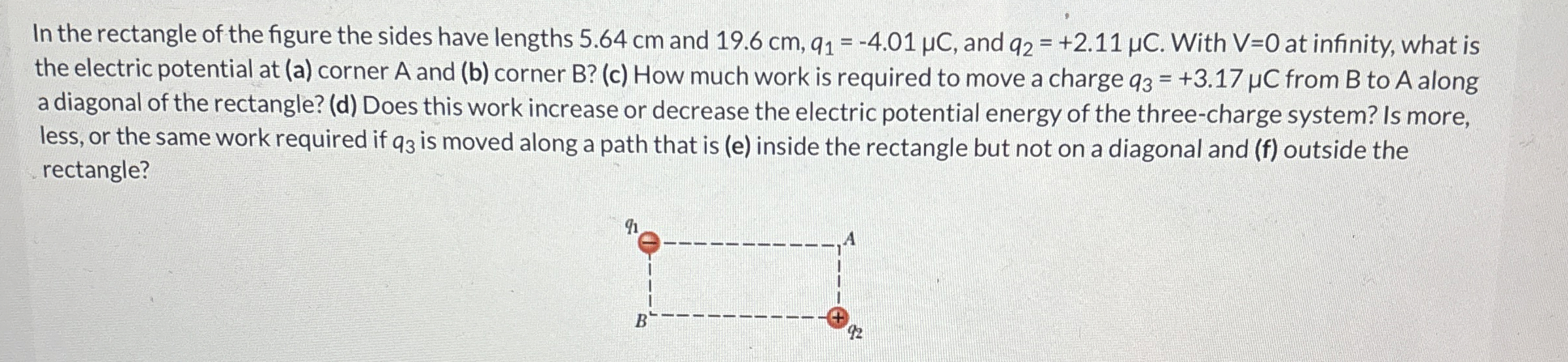 Solved In the rectangle of the figure the sides have lengths | Chegg.com