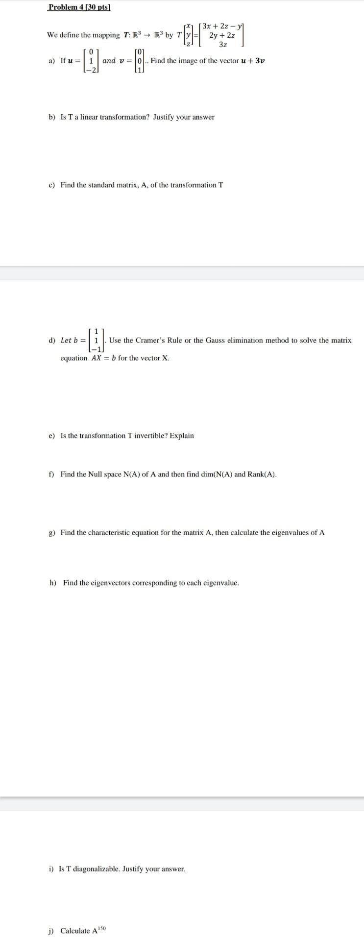 Solved We define the mapping T:R3→R3 by | Chegg.com