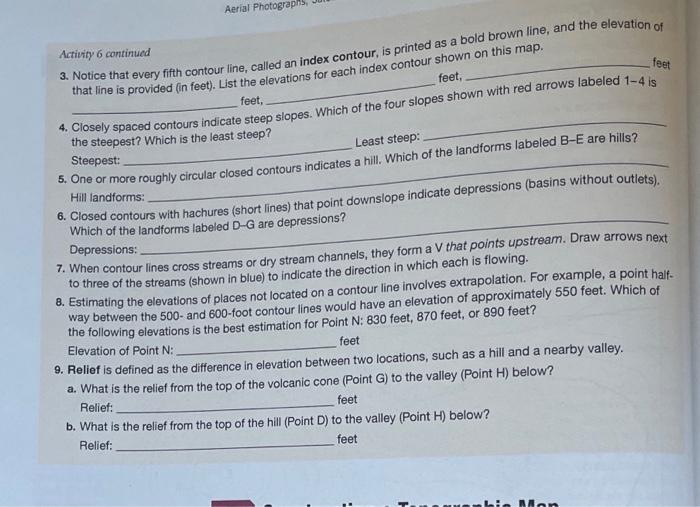 Solved Reading Contour Lines To effectively use topographic | Chegg.com