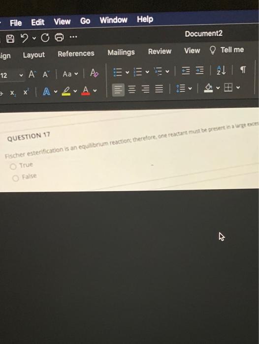 Solved File Edit View Go Window Help 820 Document2 .. | Chegg.com