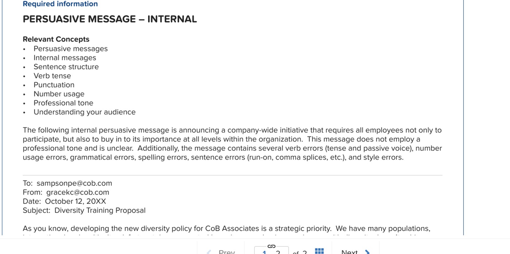 Solved Required informationPERSUASIVE MESSAGE - | Chegg.com