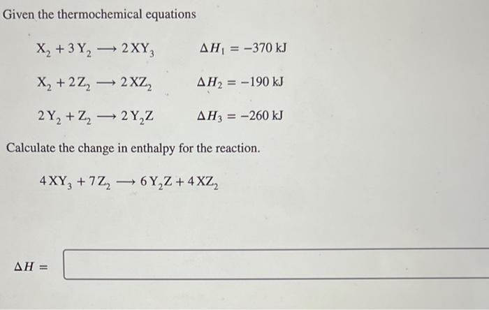 Solved Given the thermochemical equations | Chegg.com