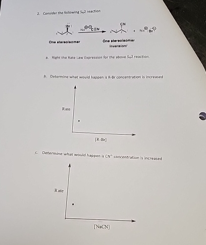 Solved consider the following SN2 ﻿reaction | Chegg.com