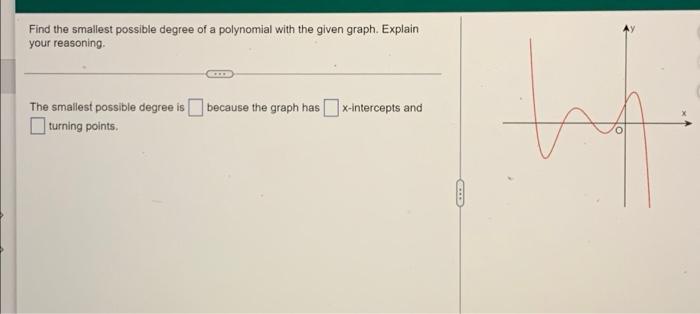 Solved Find the smallest possible degree of a polynomial | Chegg.com
