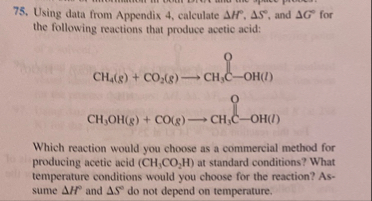 Solved Using data from Appendix 4, ﻿calculate ΔH°,Δ5°, ﻿and | Chegg.com