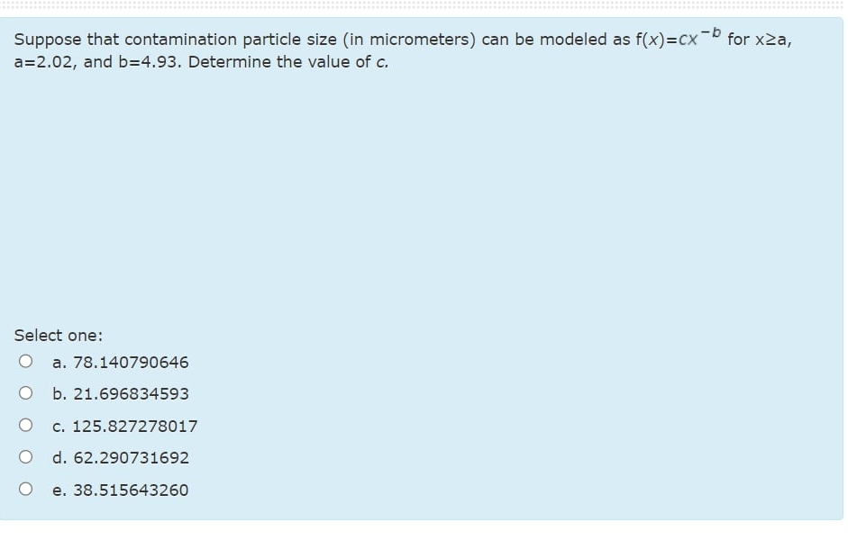 Suppose that contamination particle size (in | Chegg.com
