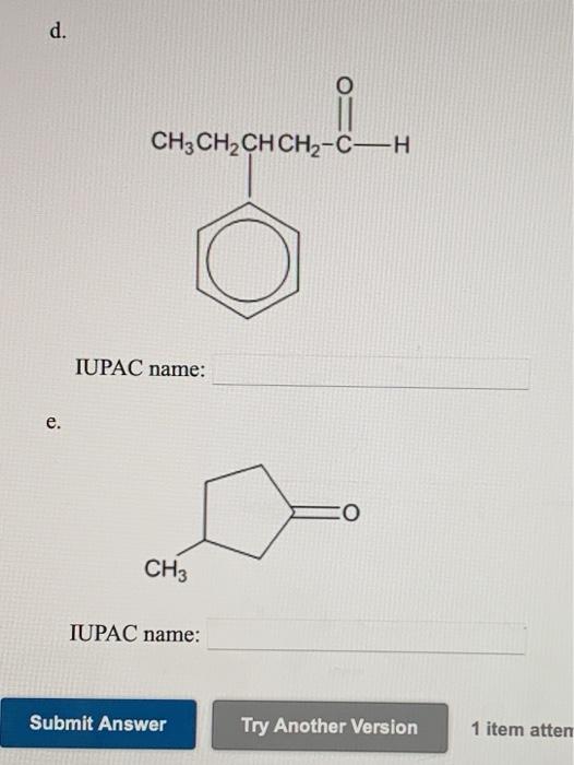Solved Assign IUPAC names to the following aldehydes and | Chegg.com