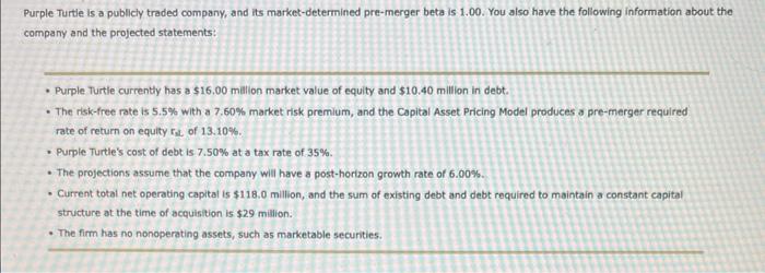 Solved 1. Merger analysis - Free cash flow to equity (FCFE) | Chegg.com
