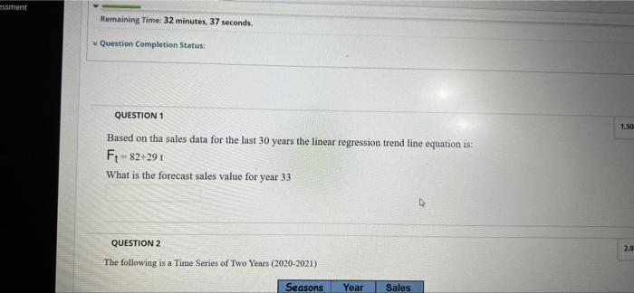 Solved assment Remaining Time: 32 minutes, 37 seconds. | Chegg.com