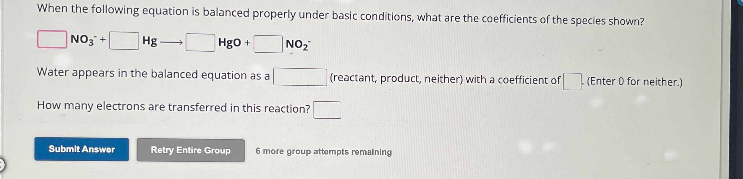 Solved When the following equation is balanced properly | Chegg.com