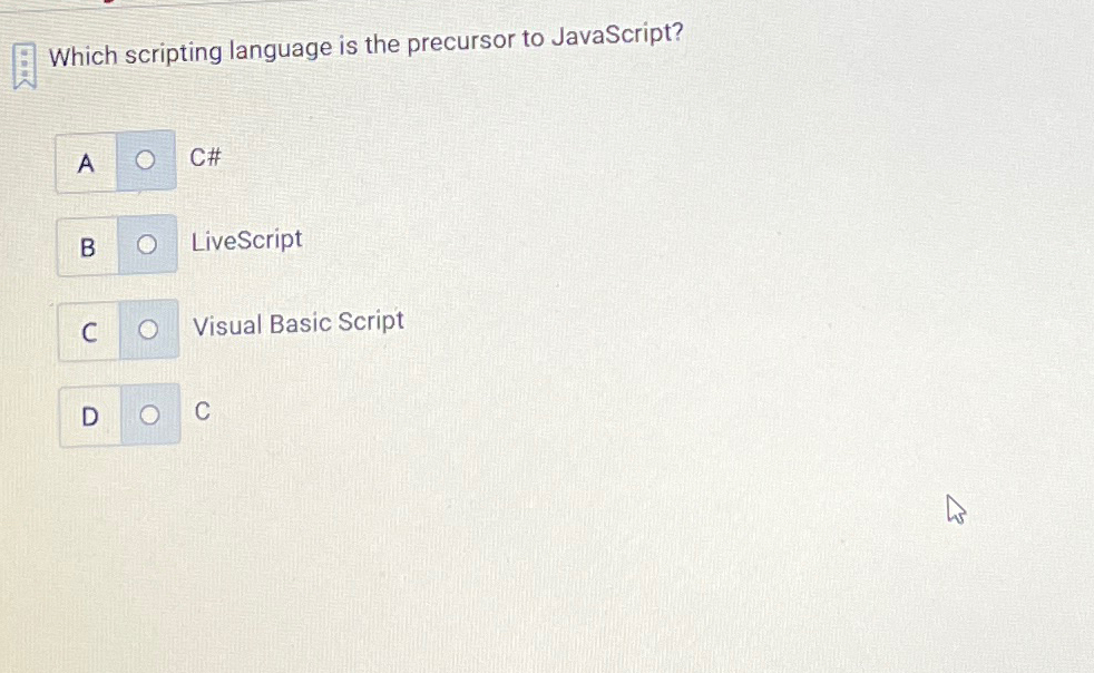 Which scripting language is the precursor to | Chegg.com