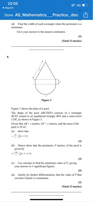 Solved 22:05 Search 4G Done AS_Mathematics Practice_.doc cu | Chegg.com