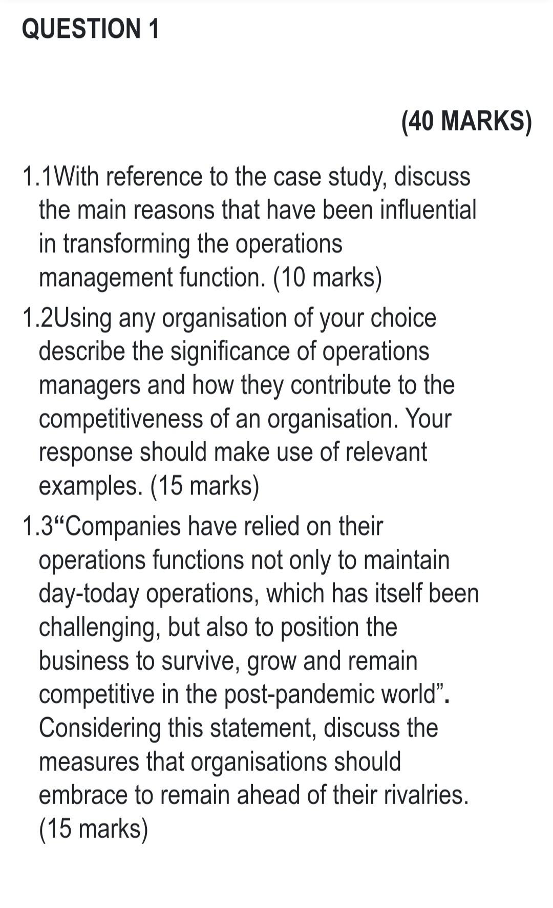 please answer all questions 1.1, 1.2, .1.3 please add | Chegg.com
