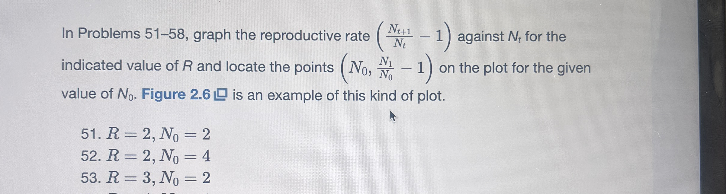 In Problems 51-58, ﻿graph the reproductive rate | Chegg.com