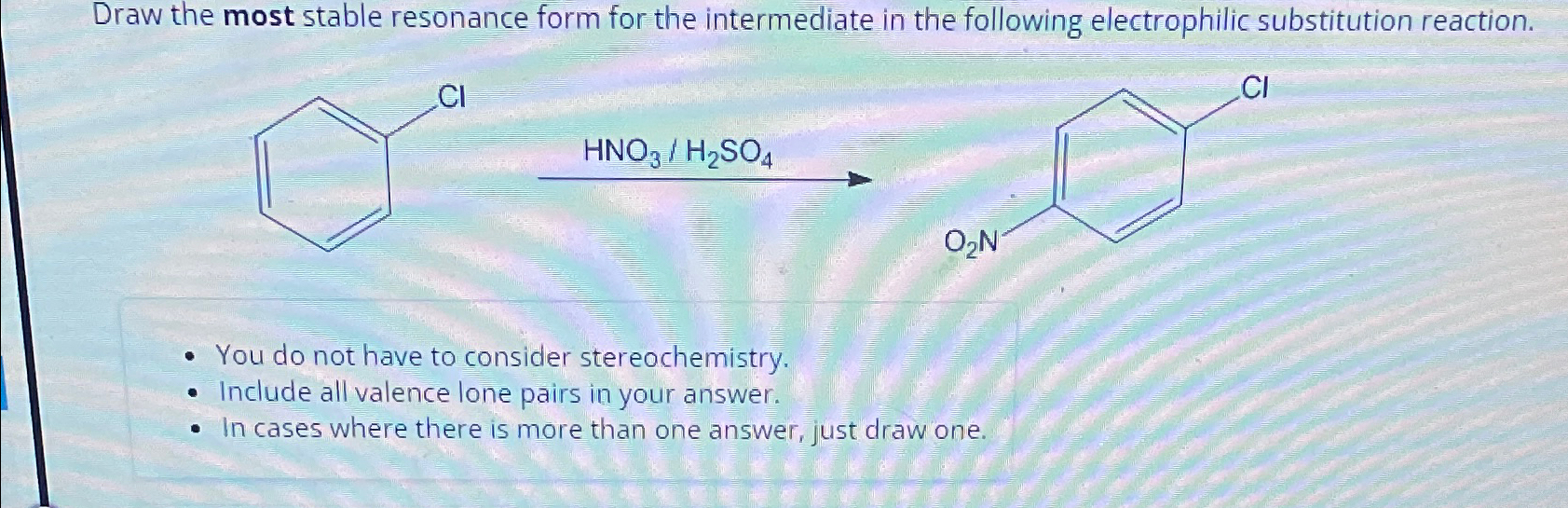 Solved Draw the most stable resonance form for the | Chegg.com