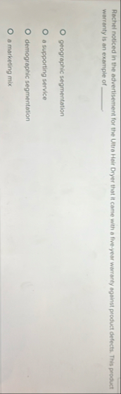 Solved Rachel noticed in the advertisement for the Uitra | Chegg.com