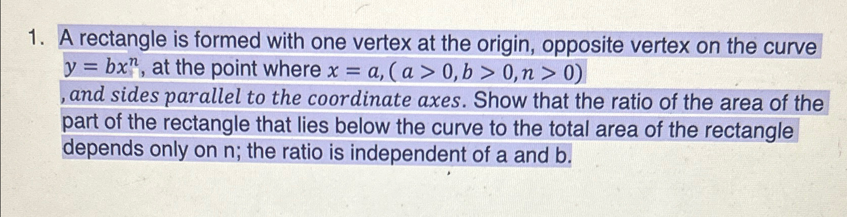 Solved A rectangle is formed with one vertex at the origin, | Chegg.com