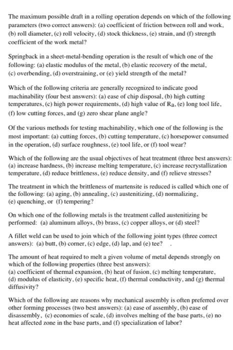 Solved The maximum possible draft in a rolling operation | Chegg.com