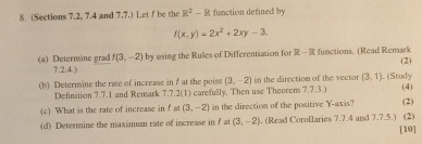 Solved (Sections 7.2, 7.4 ﻿and 7.7.) ﻿Let f ﻿be the R2-R | Chegg.com
