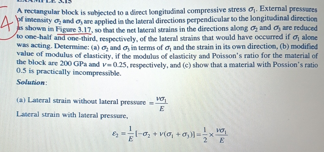 Solved A rectangular block is subjected to a direct | Chegg.com