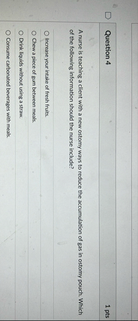 Solved Question 41 ﻿ptsA nurse is teaching a client with a | Chegg.com