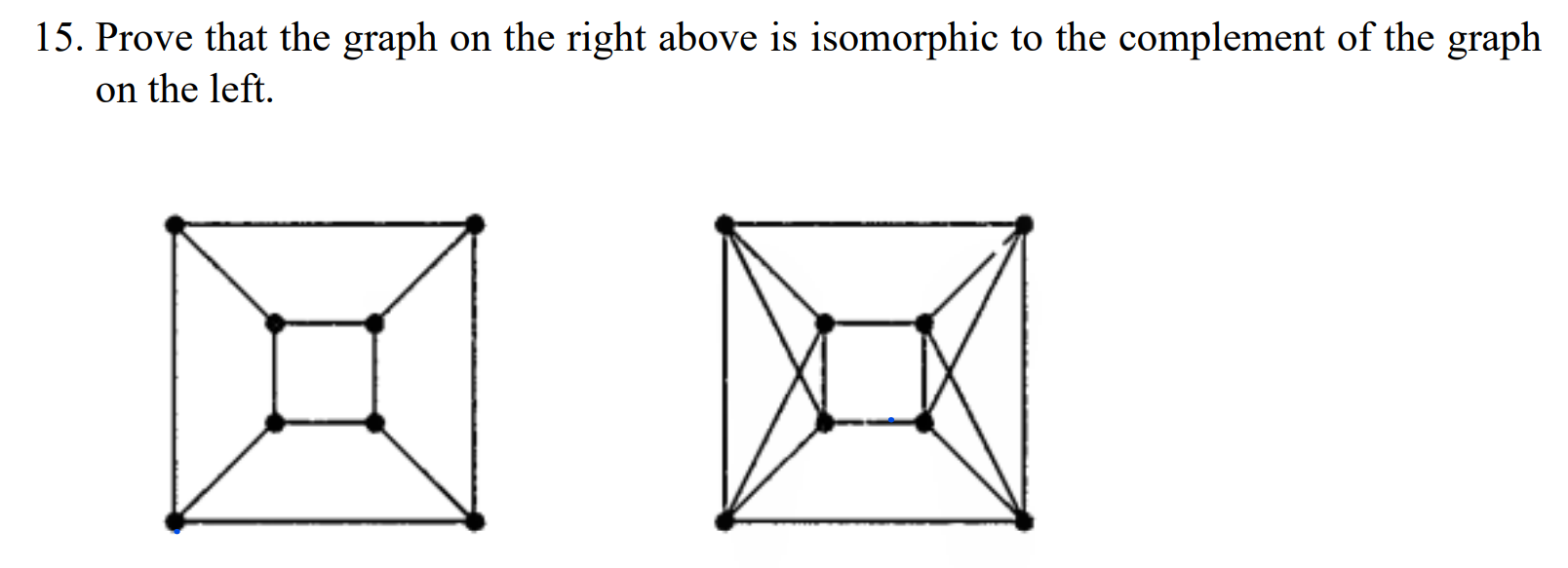 Solved Prove that the graph on the right above is isomorphic | Chegg.com Solved Prove that the graph on the right above is isomorphic | Chegg.com
