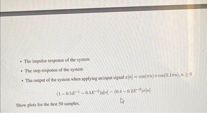 Solved 2. Response of a DT LTI System An N-th order DT | Chegg.com