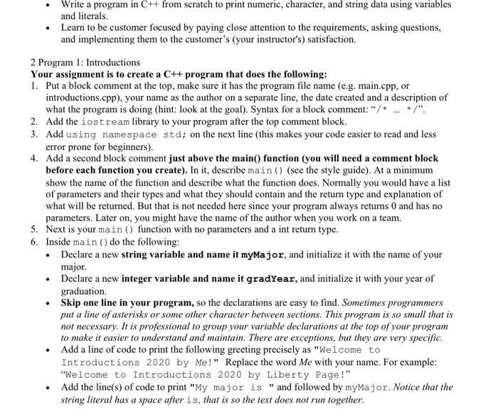 Solved Write A Program In C From Scratch To Print Numeric
