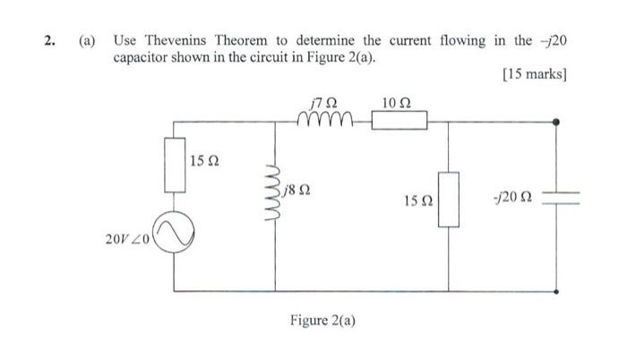 Solved (a) Use Thevenins Theorem to determine the current | Chegg.com