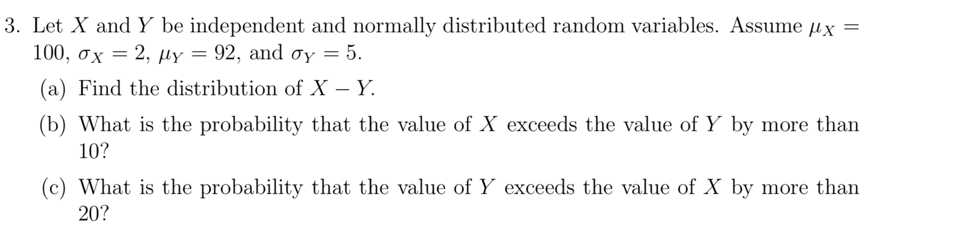 Solved Let x ﻿and Y ﻿be independent and normally distributed | Chegg.com