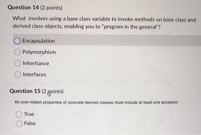 Solved If a class contains at least one abstract method, it | Chegg.com
