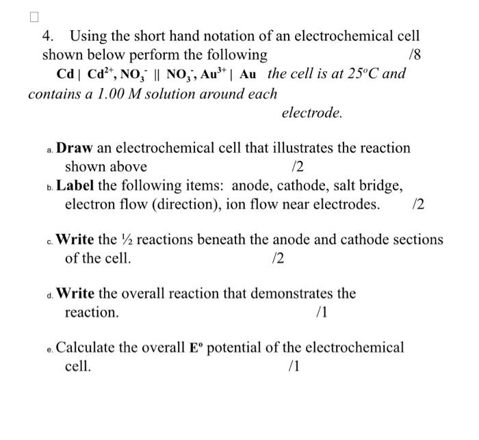 Solved 4. Using the short hand notation of an | Chegg.com