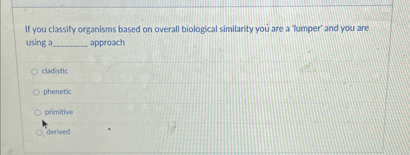 Solved If you classify organisms based on overall biological | Chegg.com