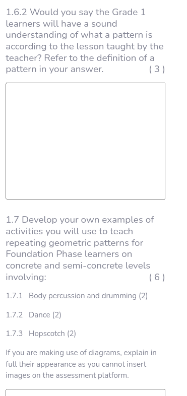 Solved 1.6.2 ﻿Would you say the Grade 1 ﻿learners will have | Chegg.com