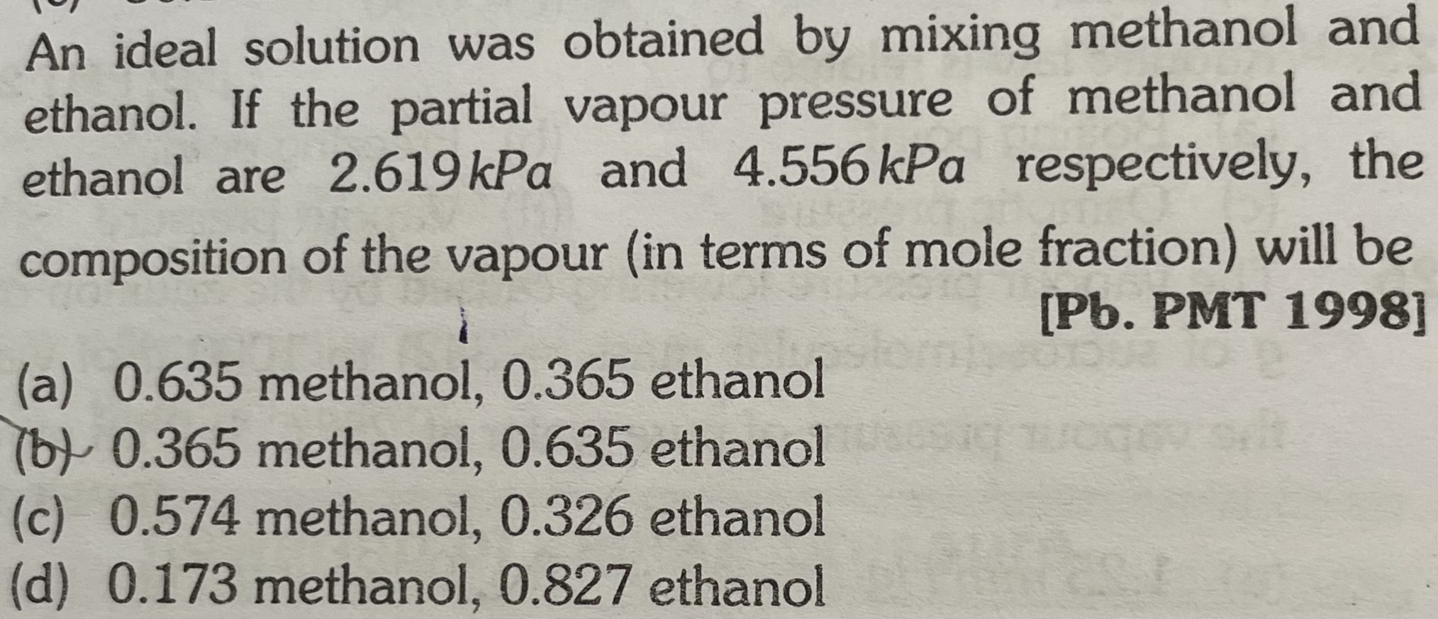 Solved An ideal solution was obtained by mixing methanol and | Chegg.com