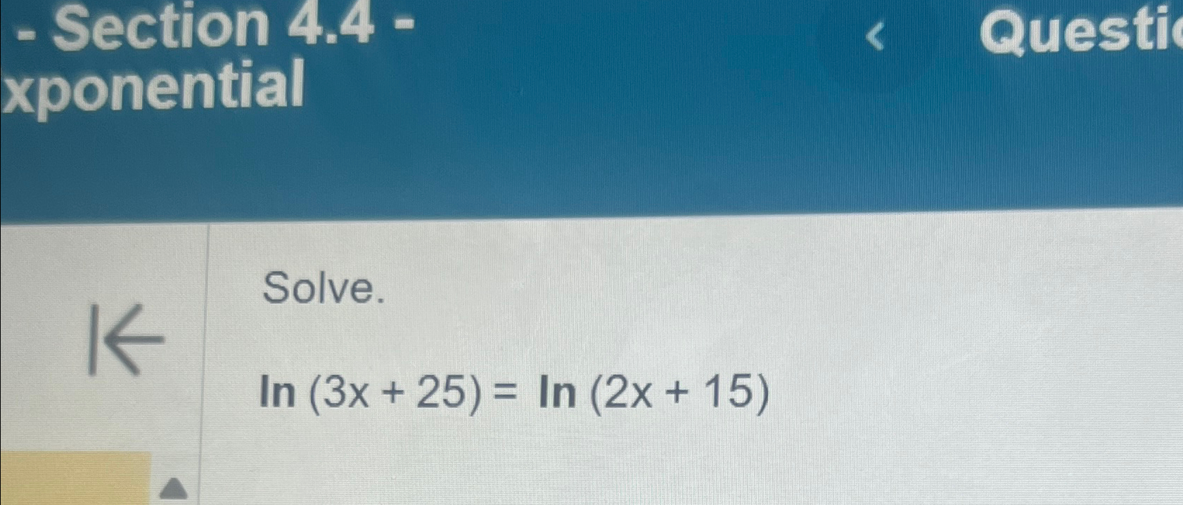Solved Section | Chegg.com