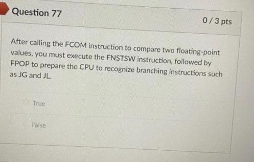Solved Question 60 073 pts The code segment below represents | Chegg.com