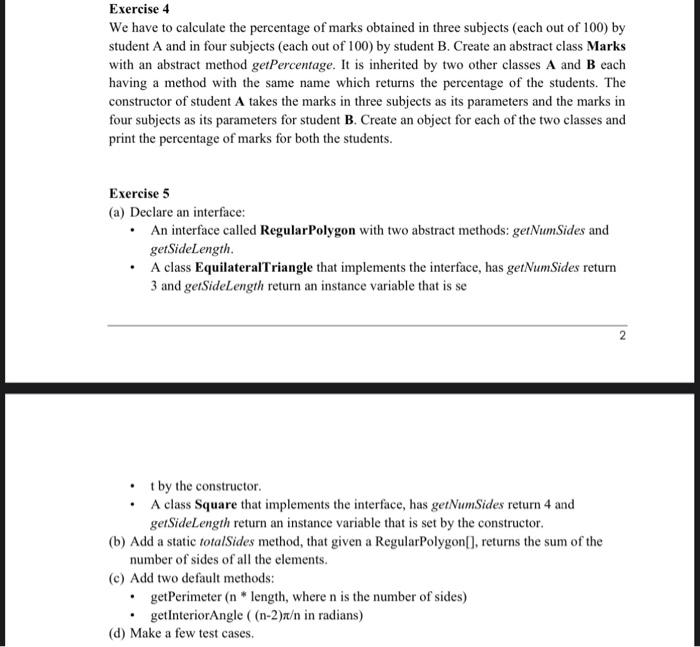 Solved Exercise 4 We have to calculate the percentage of | Chegg.com