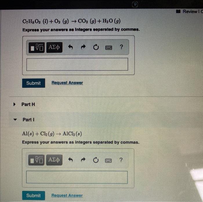Solved Review I Col Part A PbCO3(8) PbO(8) + CO2(9) Express | Chegg.com
