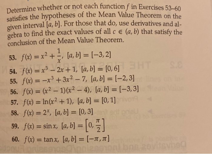 Solved Determine whether or not each function f in Exercises | Chegg.com