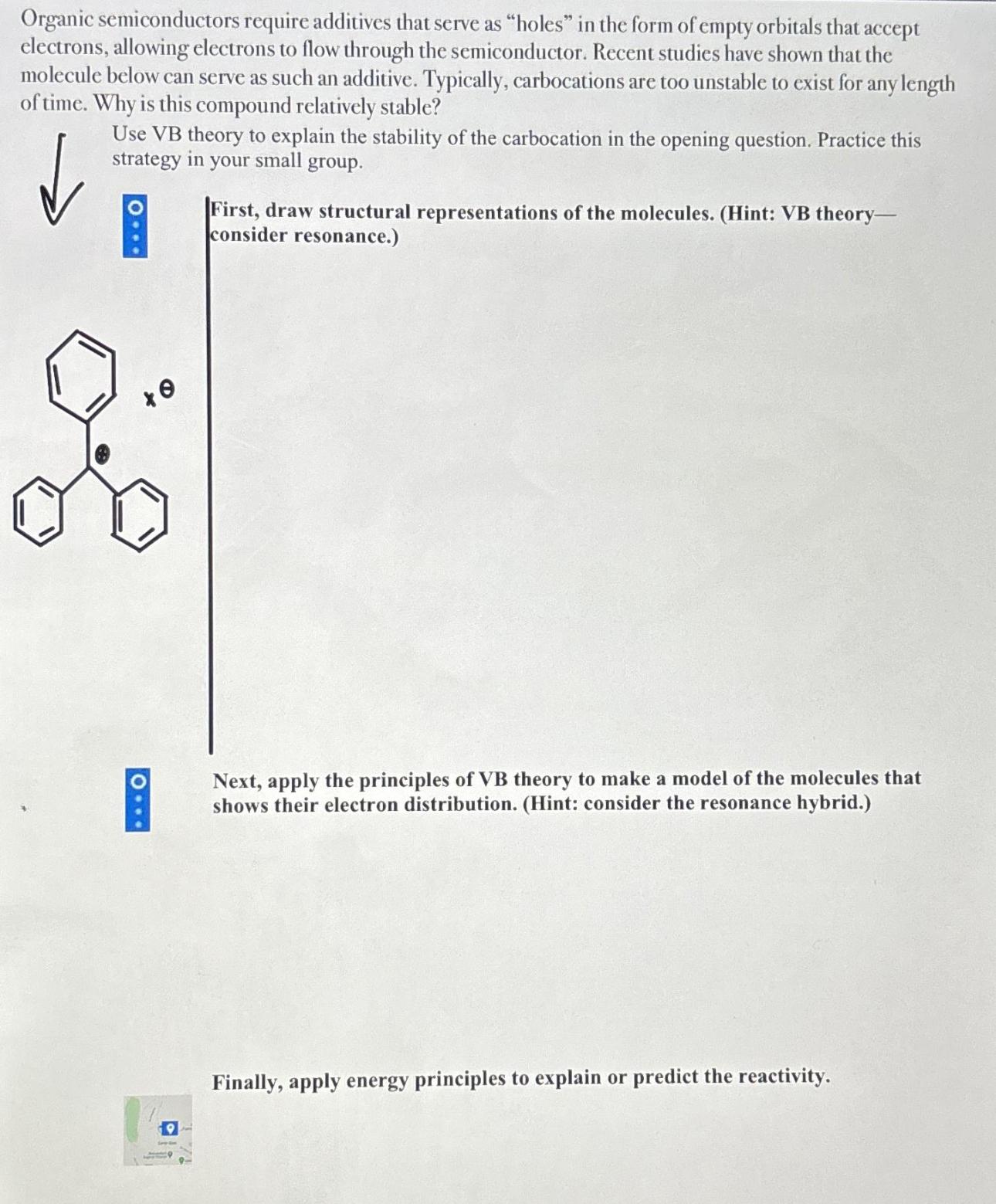 Solved Organic semiconductors require additives that serve | Chegg.com
