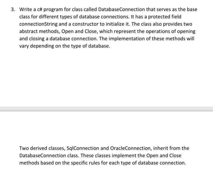 Solved 3. Write a c\# program for class called | Chegg.com