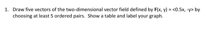 Solved 1. Draw five vectors of the two-dimensional vector | Chegg.com