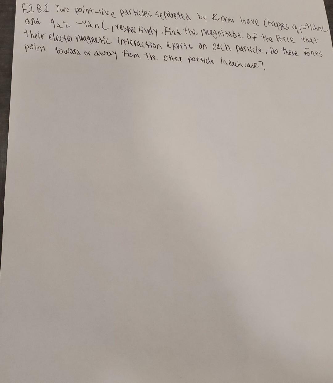 Solved El B1 Two point-like particles separeted by Broom | Chegg.com