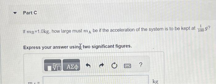 Solved Mass mA rests on a smooth horizontal surface, mB | Chegg.com