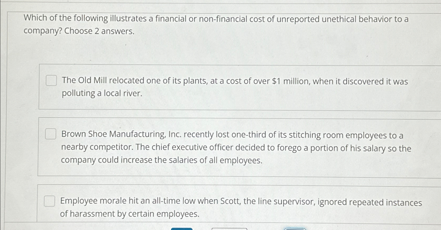 Solved Which of the following illustrates a financial or | Chegg.com