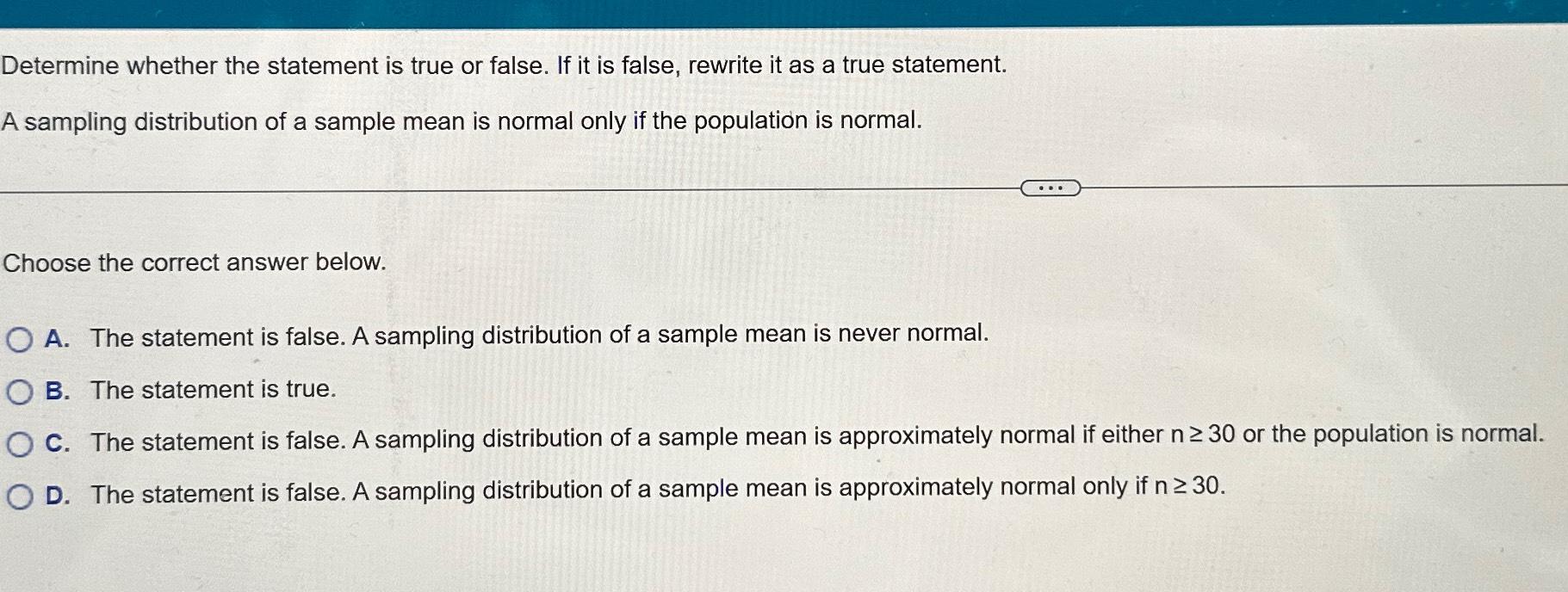Solved Determine whether the statement is true or false. If | Chegg.com