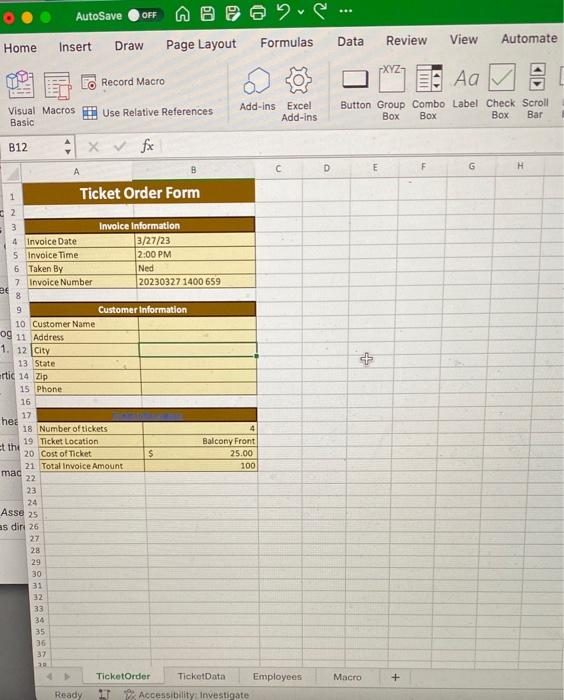 Solved If necessary, add the Developer tab to the ribbon. | Chegg.com