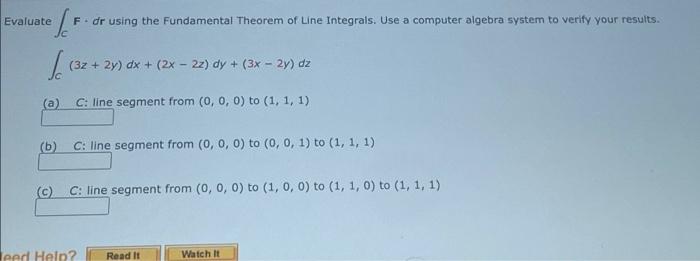 Solved ef F F. dr using the Fundamental Theorem of Line | Chegg.com