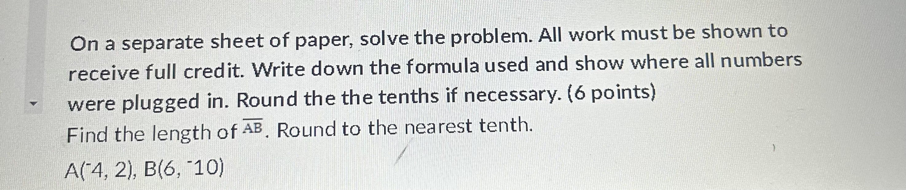 Solved On a separate sheet of paper, solve the problem. All | Chegg.com